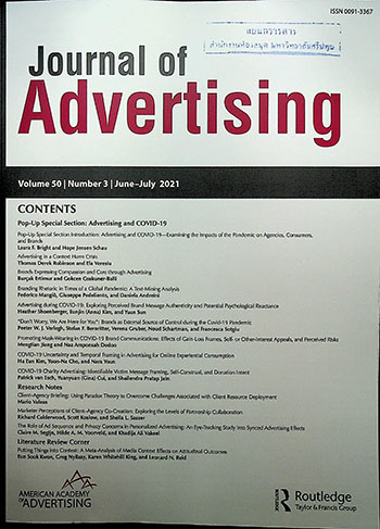 Journal of Advertising Vol.50 No.3 June - July 2021